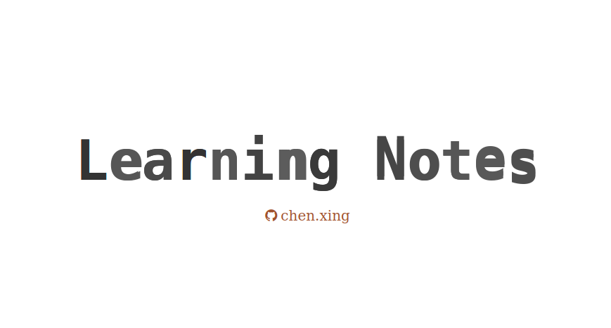Learning Notes Learning Notes